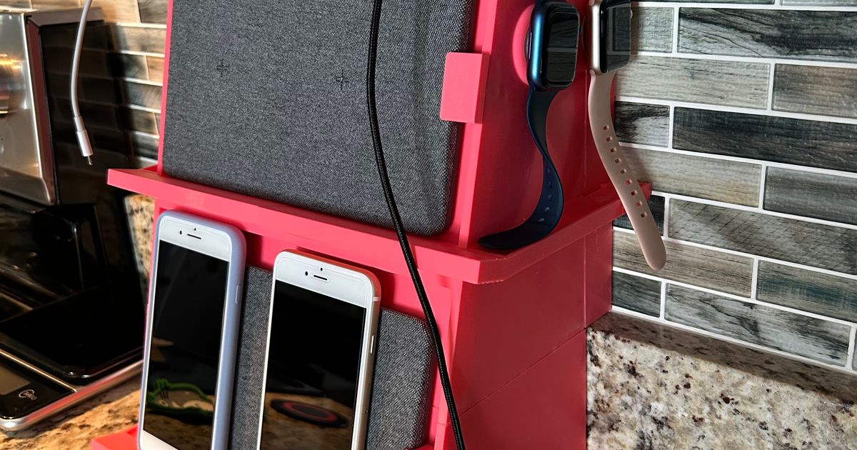 4 Phone/Smart Watch Charging Console V1 by 3D_Project3R | Download free ...