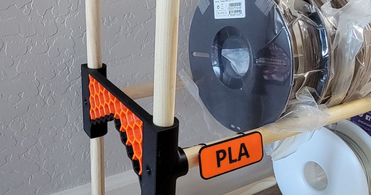 Free Standing Filament Hex Frame by Bdaboy | Download free STL model ...