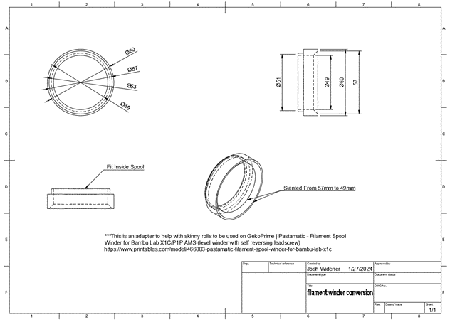 Spool bushing by Josh | Download free STL model | Printables.com