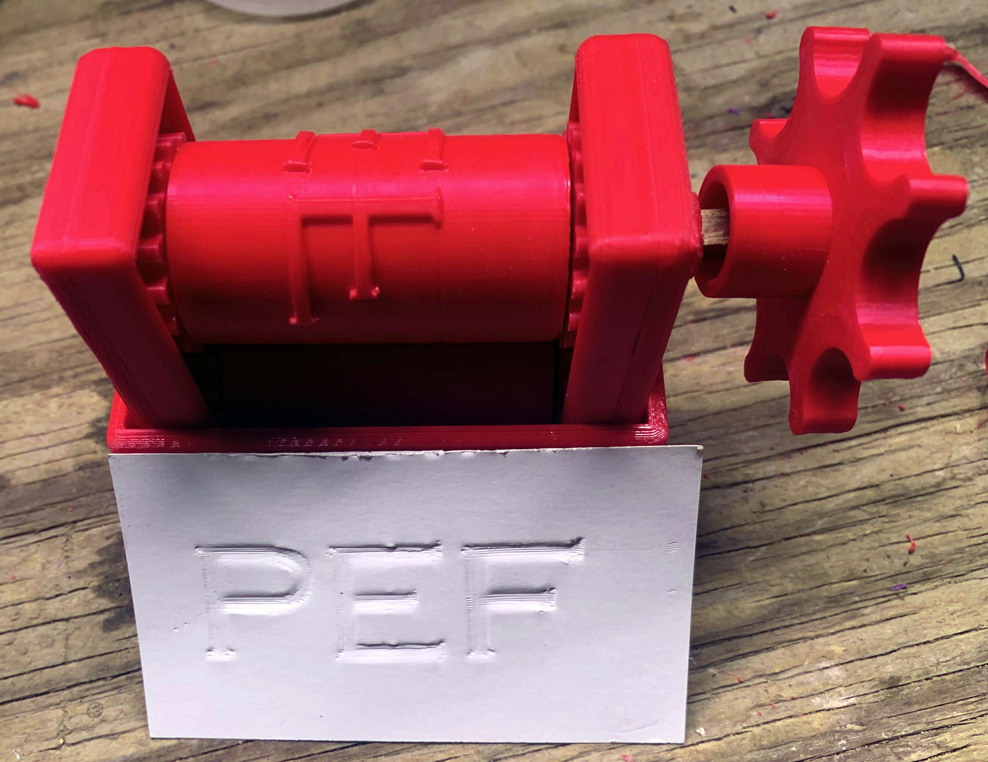 PEF Business card embosser roller by Flynn | Download free STL model ...