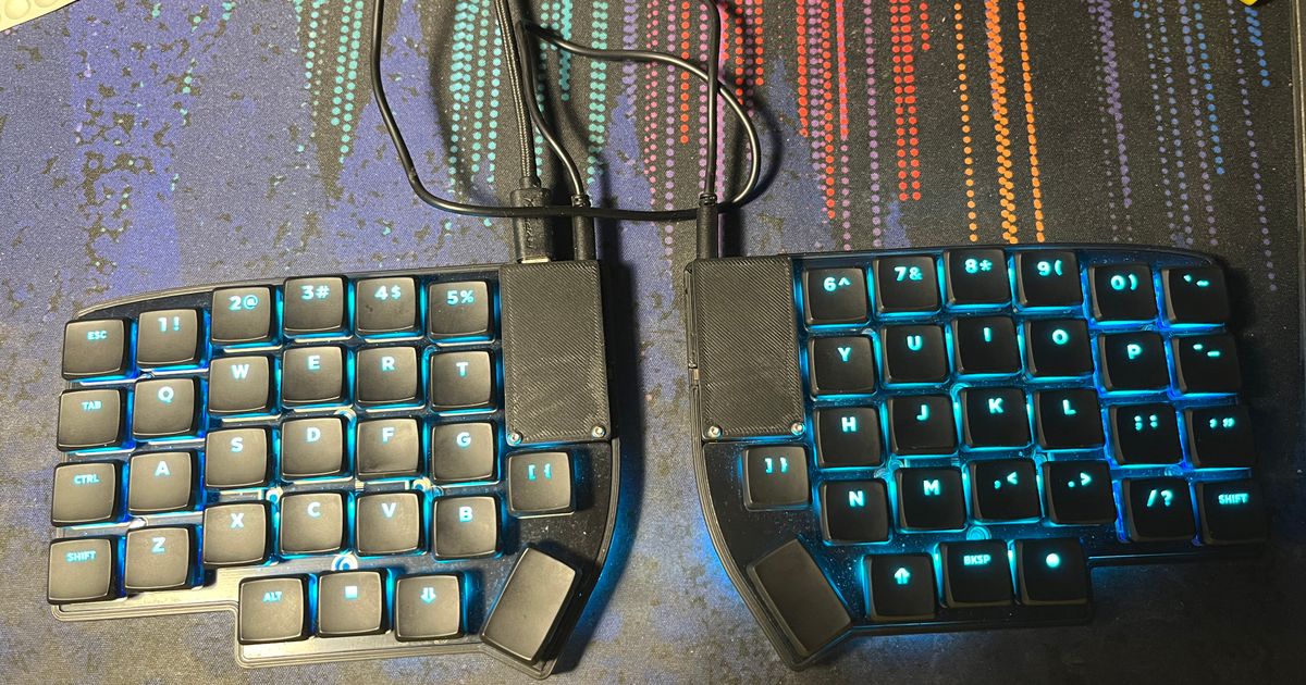 Aurora Lily58 Choc low profile case by Gabbajoe | Download free STL ...