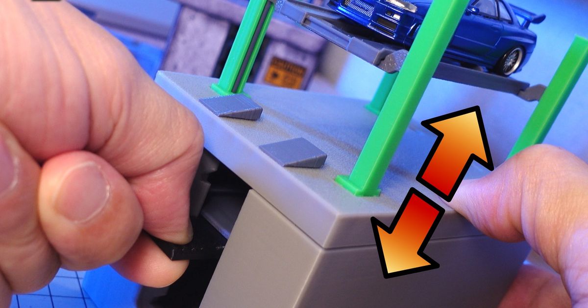 1/64 Working 4-Post Lift & RC Charging Stand (1/64 & 1/43) Free Sample ...