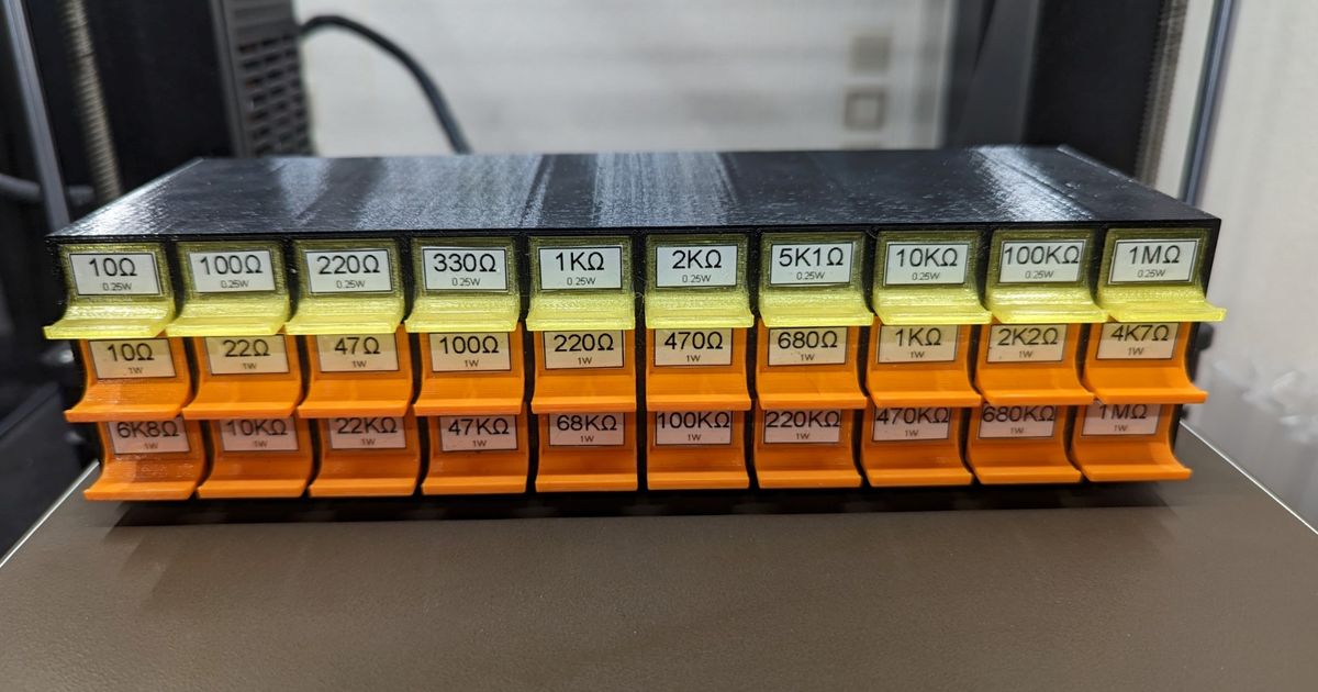 Resistor Storage Box 3x10 by Wizavich | Download free STL model ...