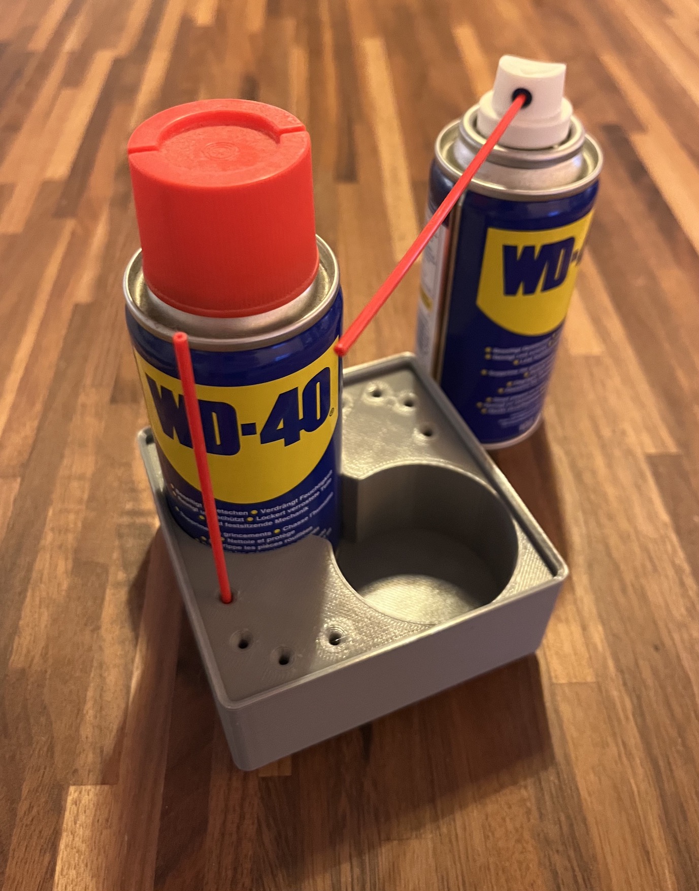 Gridfinity Bin for two 100ml WD40 Spray Cans by xawo | Download free ...