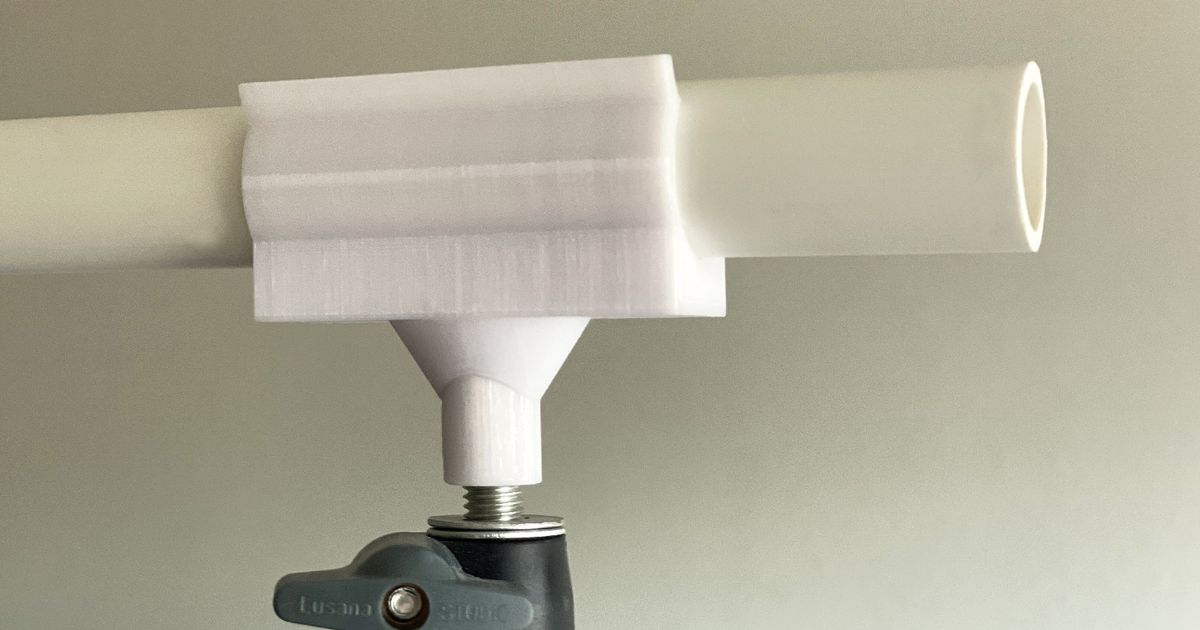 3/4" (inch) PVC Mount Support Tee by Bruce | Download free STL model ...