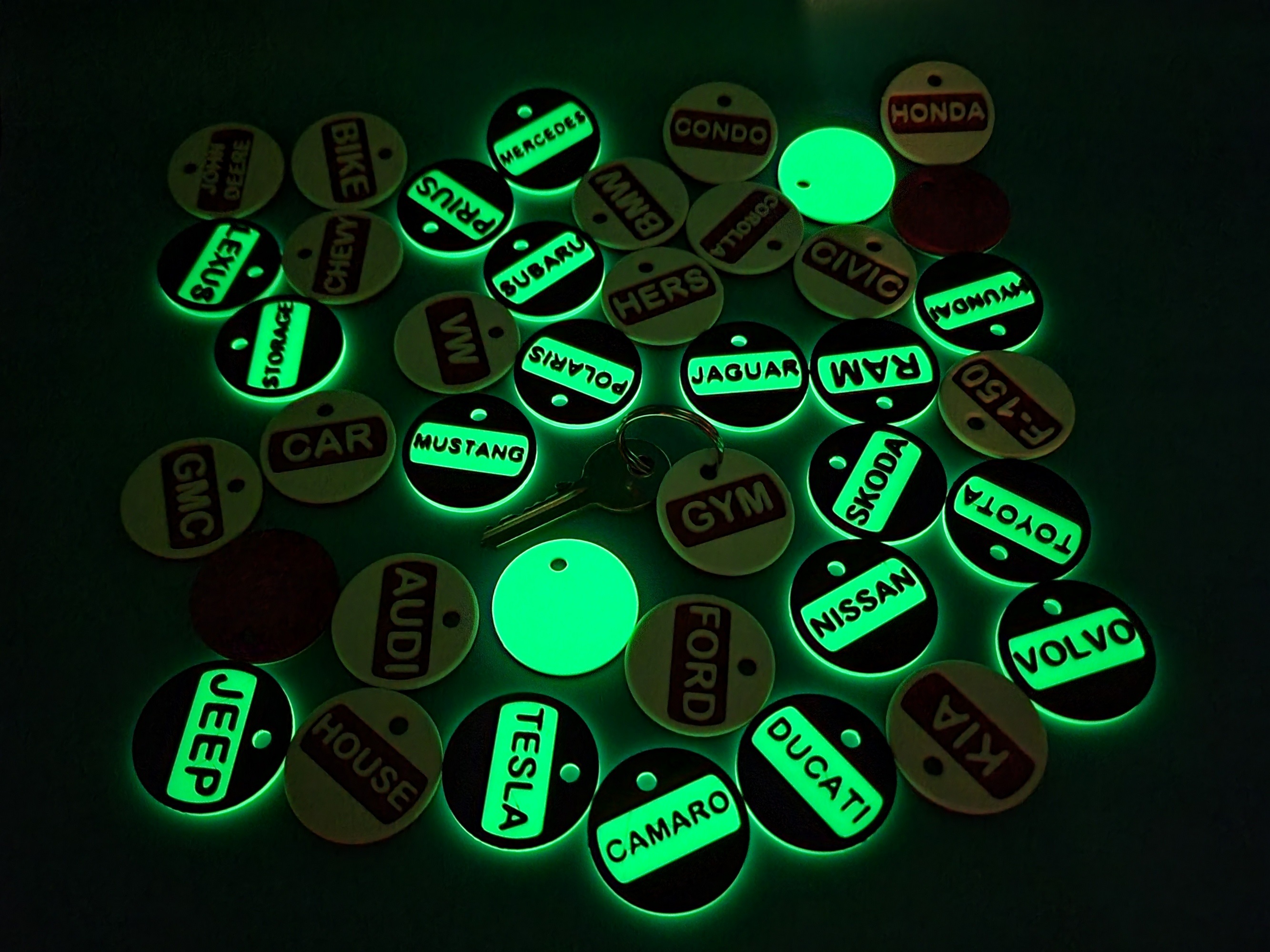 Car, Truck, and Home Key Tags, 2-Color + Custom Text by Phil Caruso ...