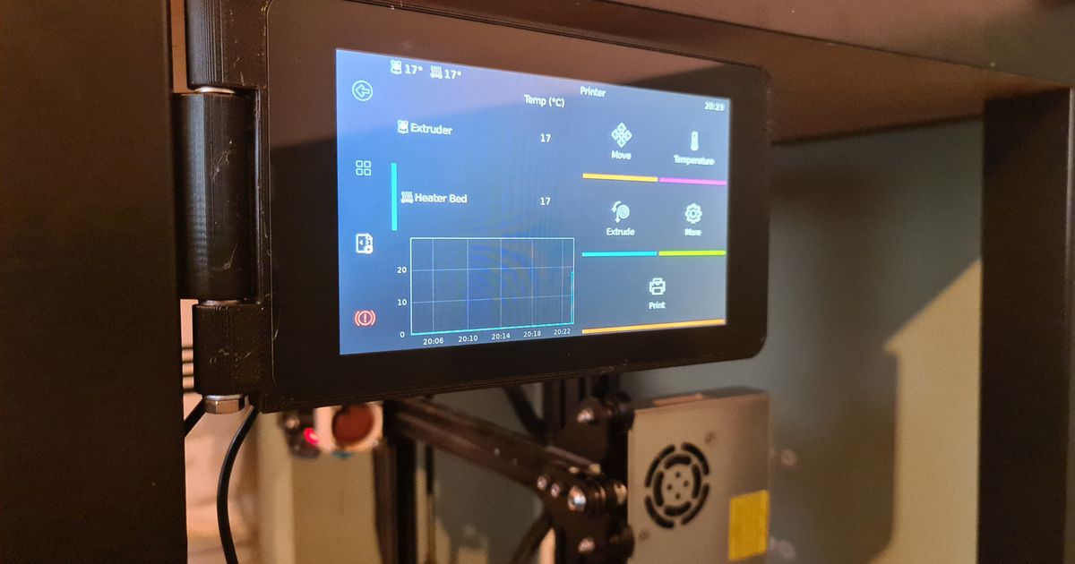 Pivoting Raspberry Pi 7inch Screen Mount by jambeers | Download free ...