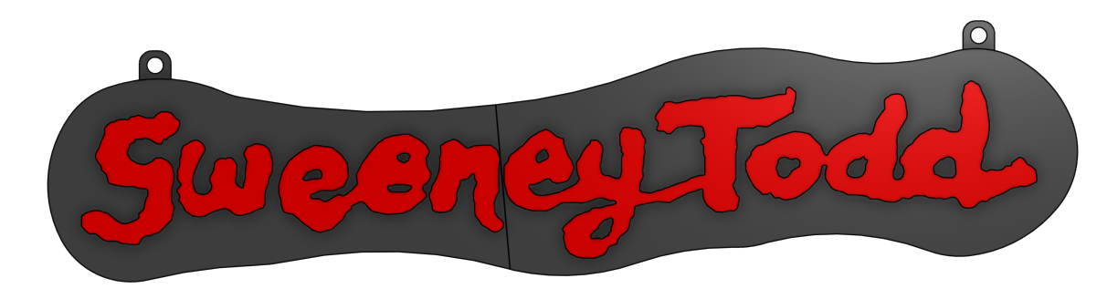 Sweeny Todd Logo Wall Sign by Über Designs | Download free STL model ...