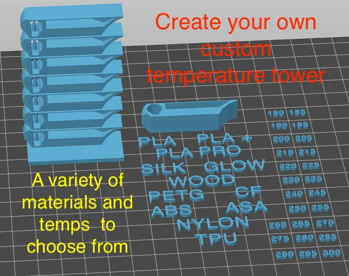 Customizable Temperature Tower Kit by T_Bone77 | Download free STL ...