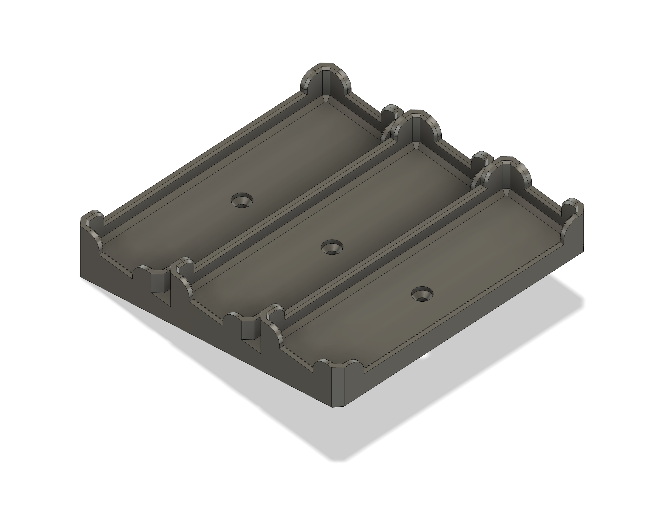 Three slots tray / wall mount for filament sample box by Potato ...