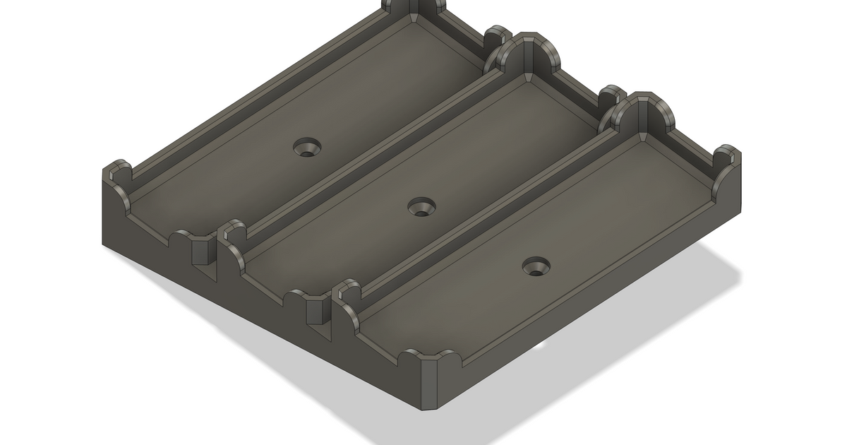 Three slots tray / wall mount for filament sample box by Potato ...