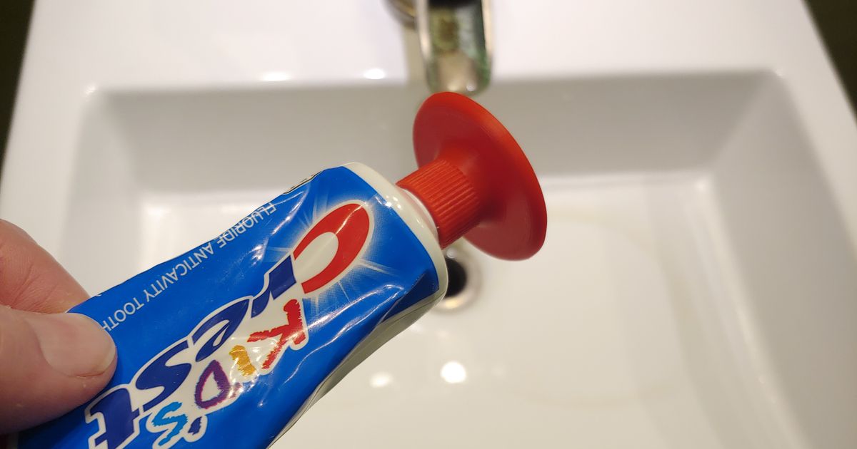 Toothpaste Cap and Stand by mspinksosu | Download free STL model ...