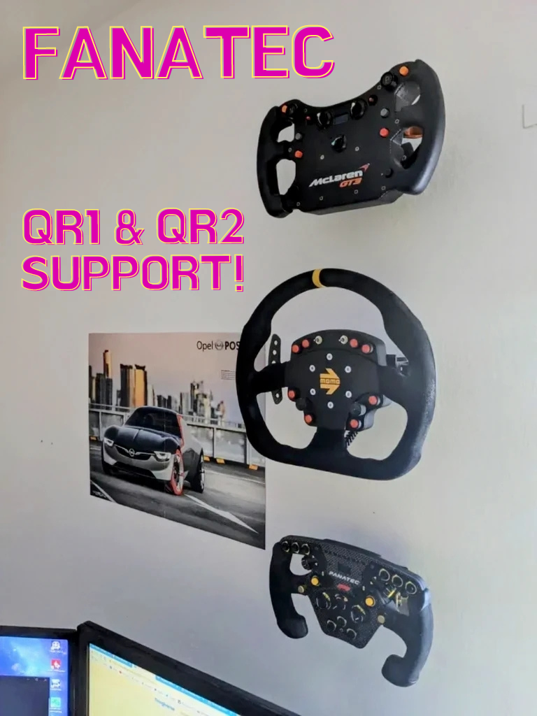Fanatec Steering Wheel Wall Mount - Quick Release - QR1 & QR2 by ...