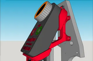 Cradle for FluidNC Dial Pendant on YZ plate of LowRider v3 CNC (v1.6) by Doug Joseph ...