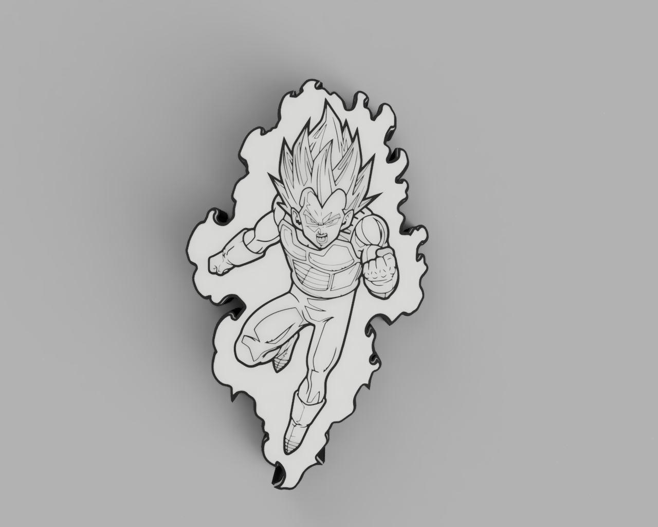 Vegeta - Dragon Ball Lightbox lamp - Manga Style by Valda3D | Download ...