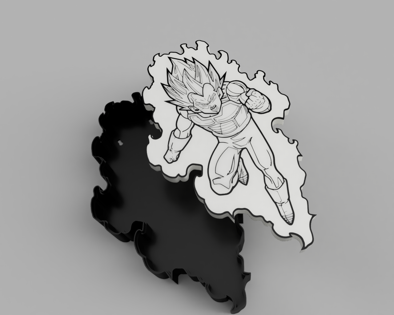 Vegeta - Dragon Ball Lightbox lamp - Manga Style by Valda3D | Download ...