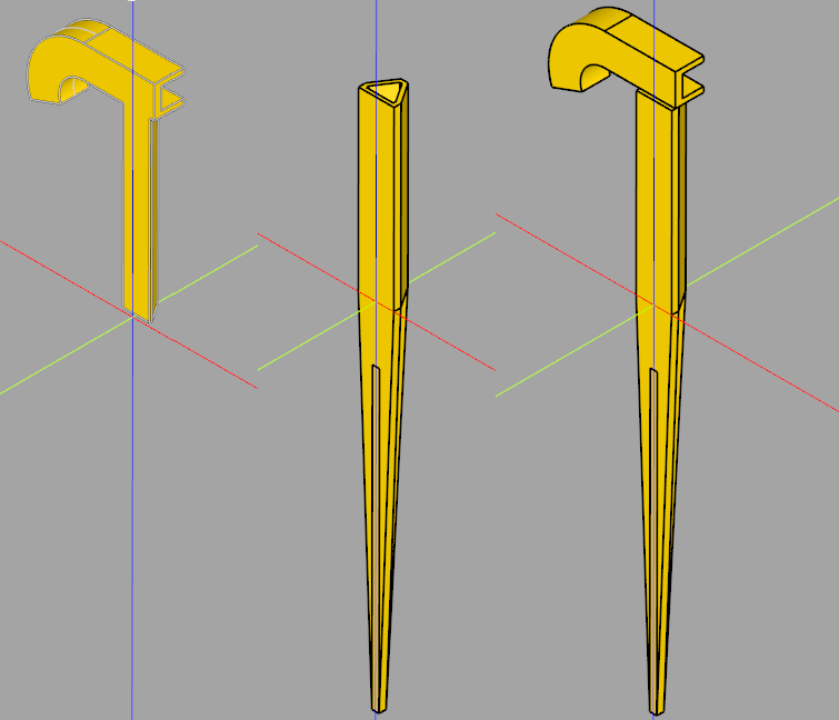 Watering spikes for 6 mm OD piping, bending up or down by NelisW ...