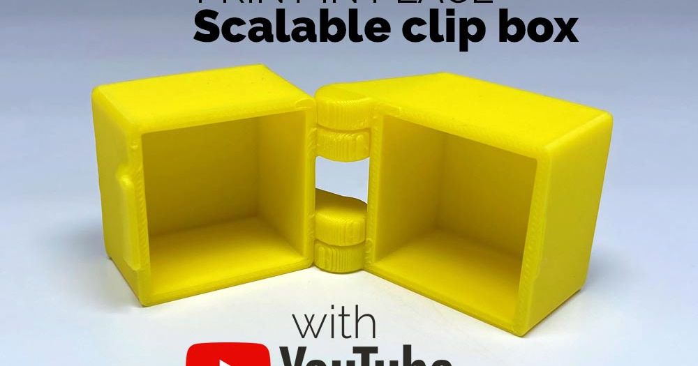 Scaleable PiP Box WITHOUT supports (Print-In-Place Box) by MAKERTEAM ...