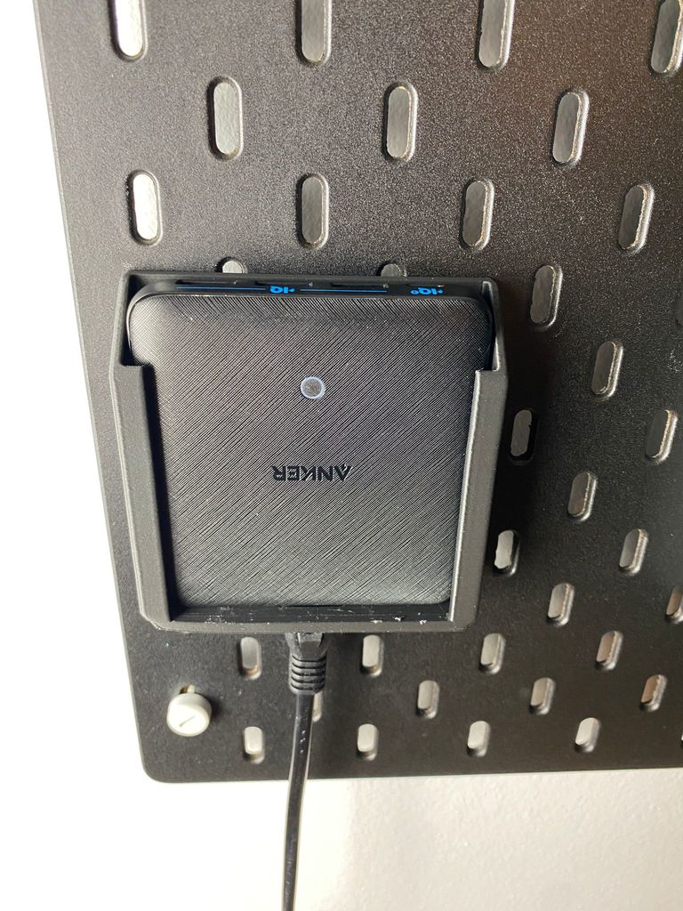 Anker USB hub holder Ikea pegboard skadis by JimmiboY | Download free ...