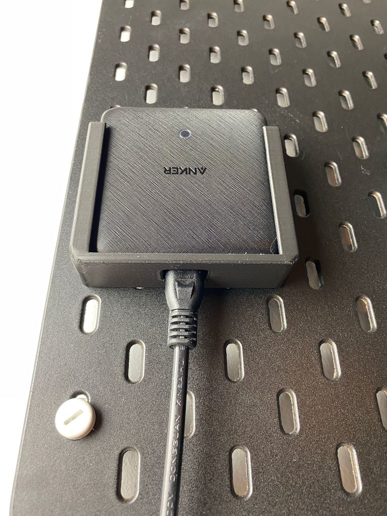 Anker USB hub holder Ikea pegboard skadis by JimmiboY | Download free ...