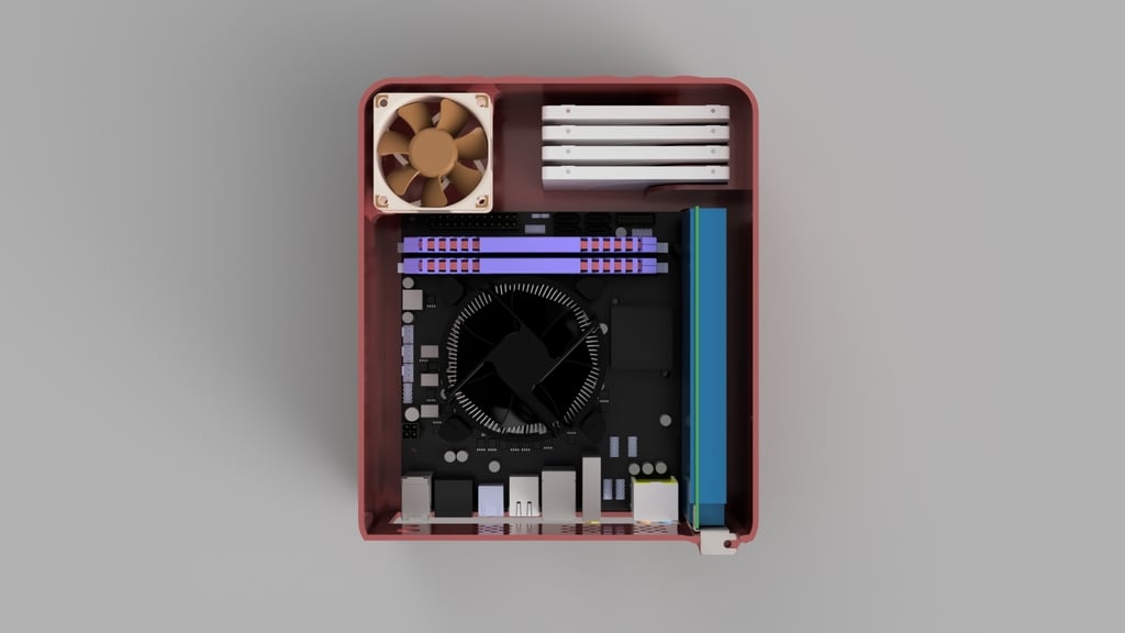 Mini-ITX PC / NAS Case - Low Profile by lfpoulain | Download free STL ...