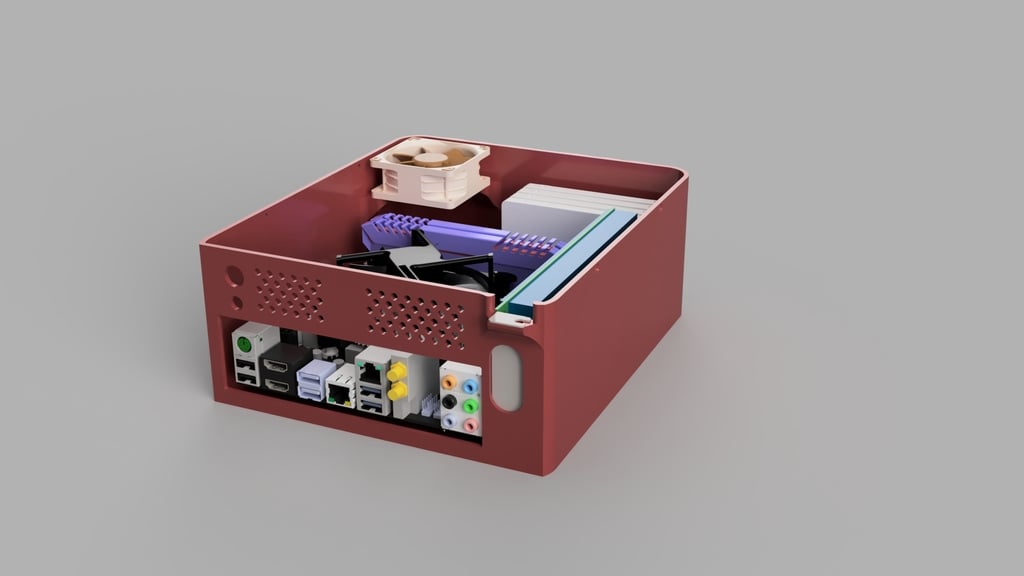 Mini-ITX PC / NAS Case - Low Profile par lfpoulain | Téléchargez ...