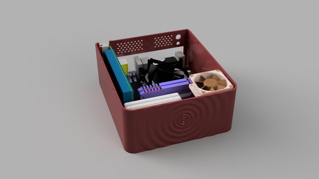 Mini-ITX PC / NAS Case - Low Profile by lfpoulain | Download free STL ...