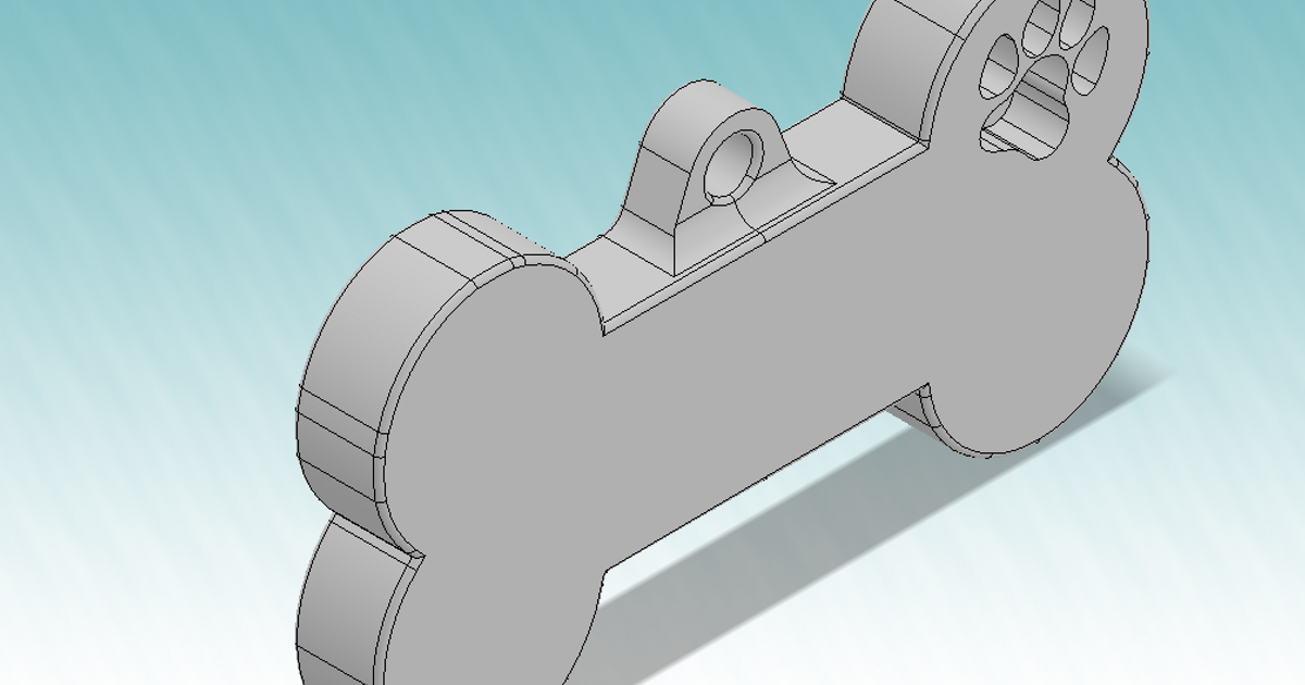 Dog Bone Keychain by Art3Design | Download free STL model | Printables.com