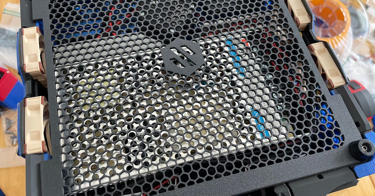 Voron 0.2 printed bottom panel with 4010 fan cutouts by flamwenco | Download free STL model ...