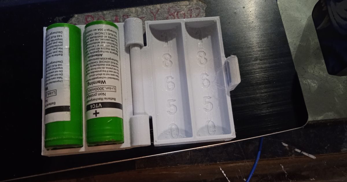 Portabatterie 18650 - 18650 battery holder pocket by Max | Download free STL model | Printables.com