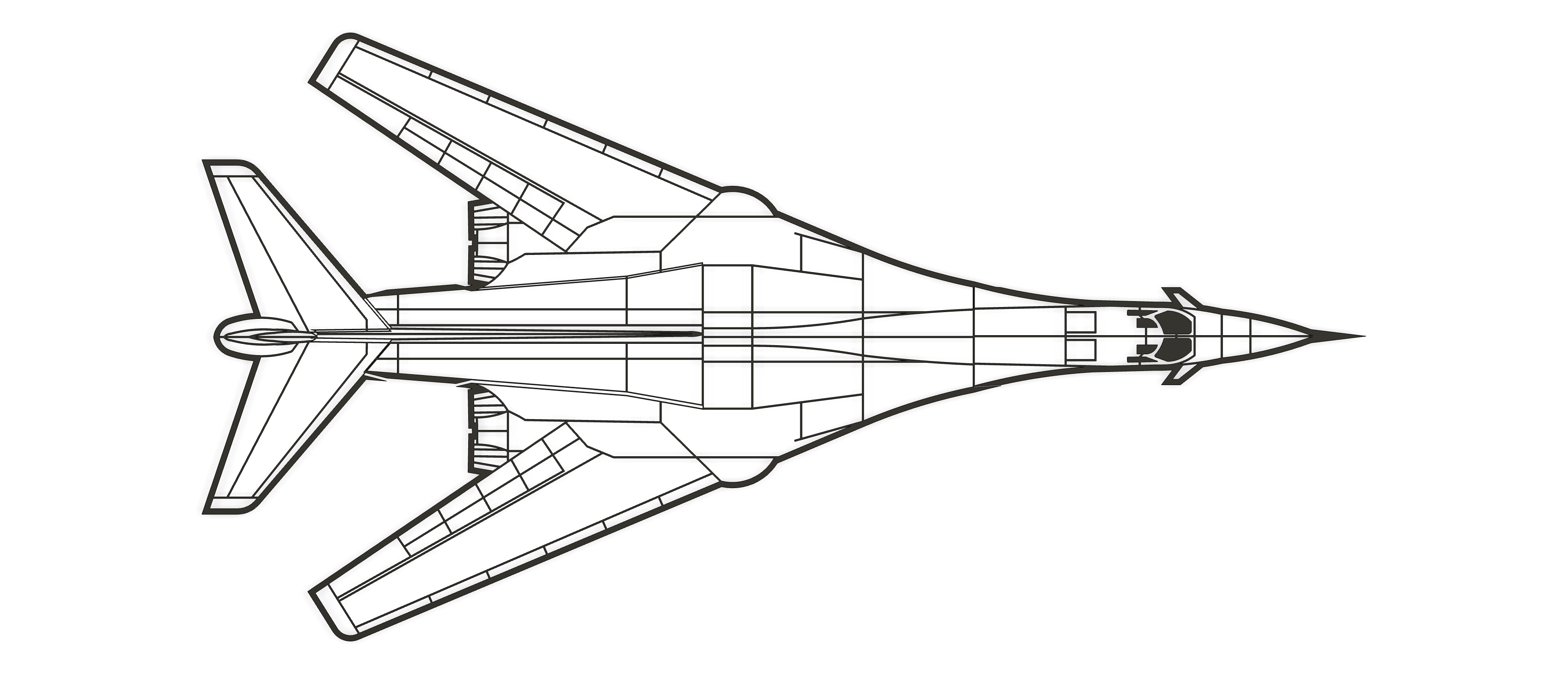 B-1B - Top View - Silhouette by Chris D | Download free STL model ...