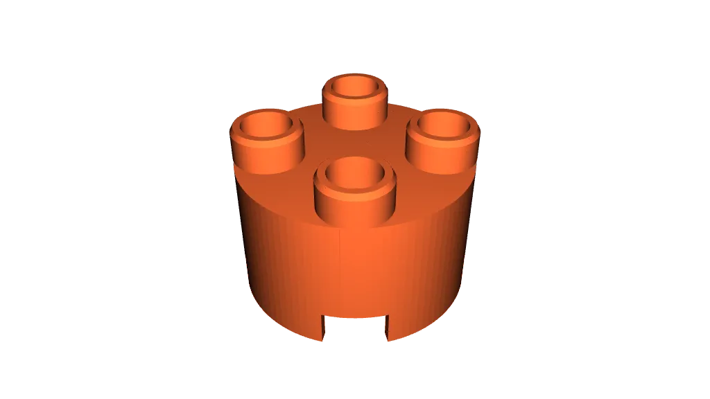 Duplo-compatible Round Piece 2x2 by Floern | Download free STL model ...