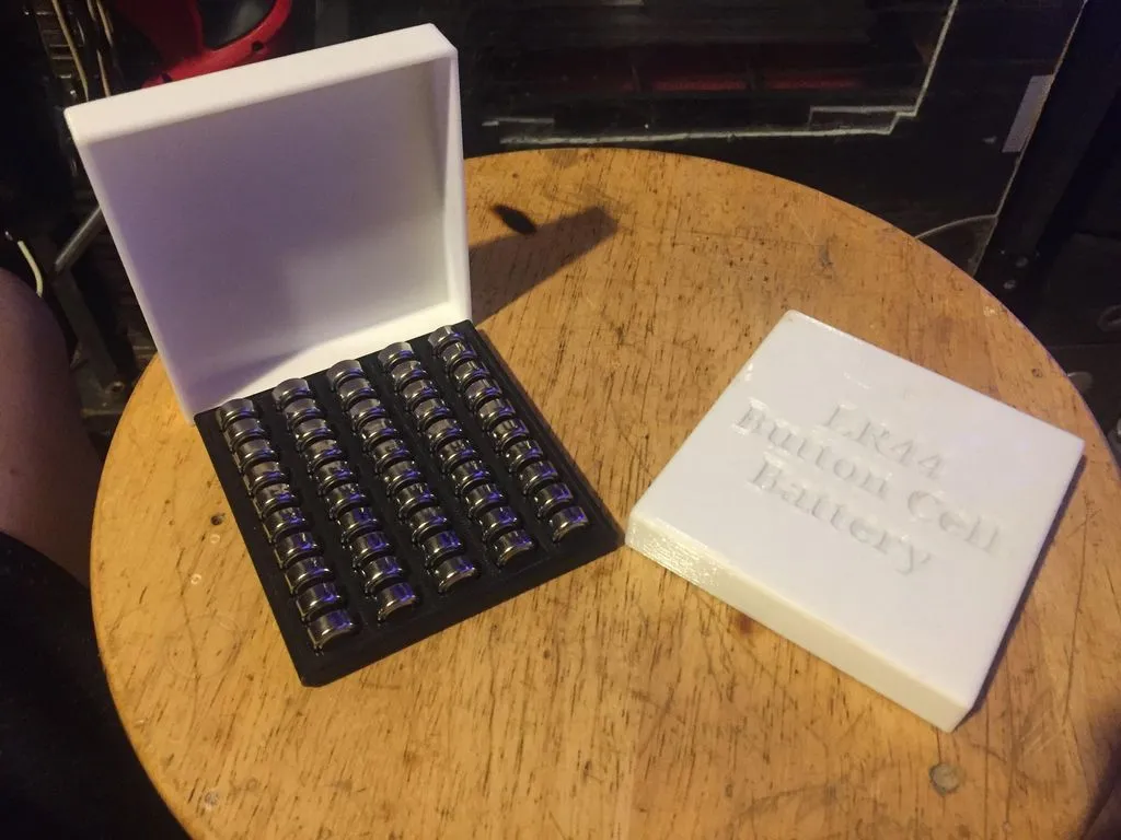 LR44 Button Cell Battery Storage. by CaptHowdy | Download free STL ...