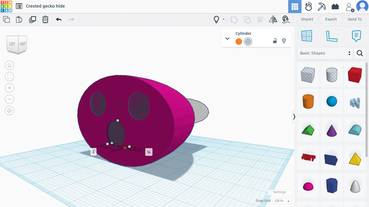 Crested Gecko Magnetic Hide by EveRogers | Download free STL model ...