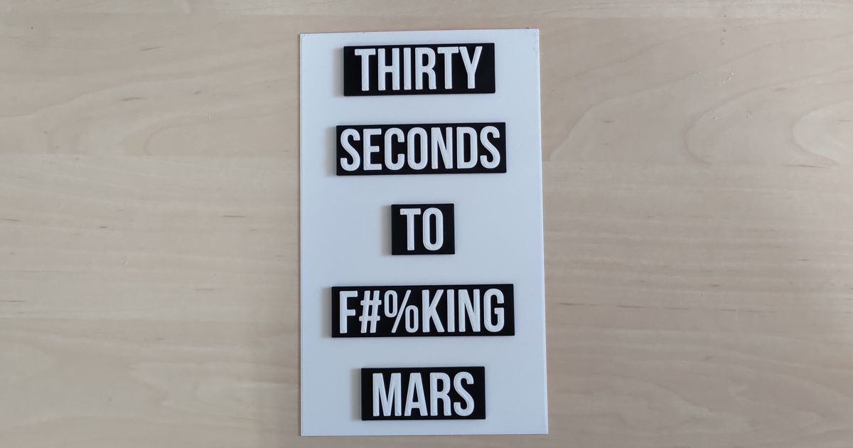 30 Seconds To Mars table by Vladimír Vrábel | Download free STL model ...