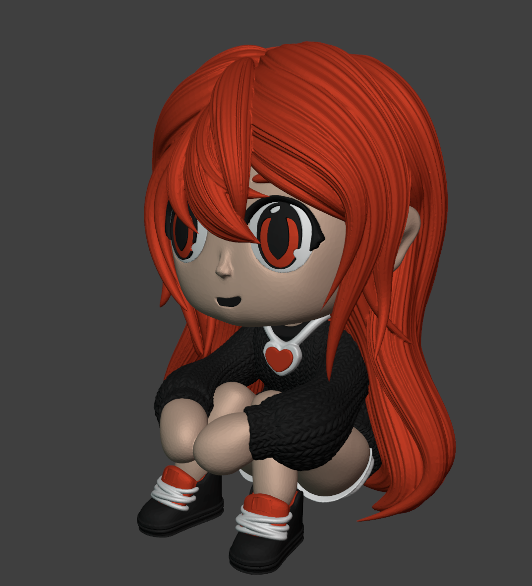 Cute Sitting Girl by Adam N. Webber | Download free STL model ...