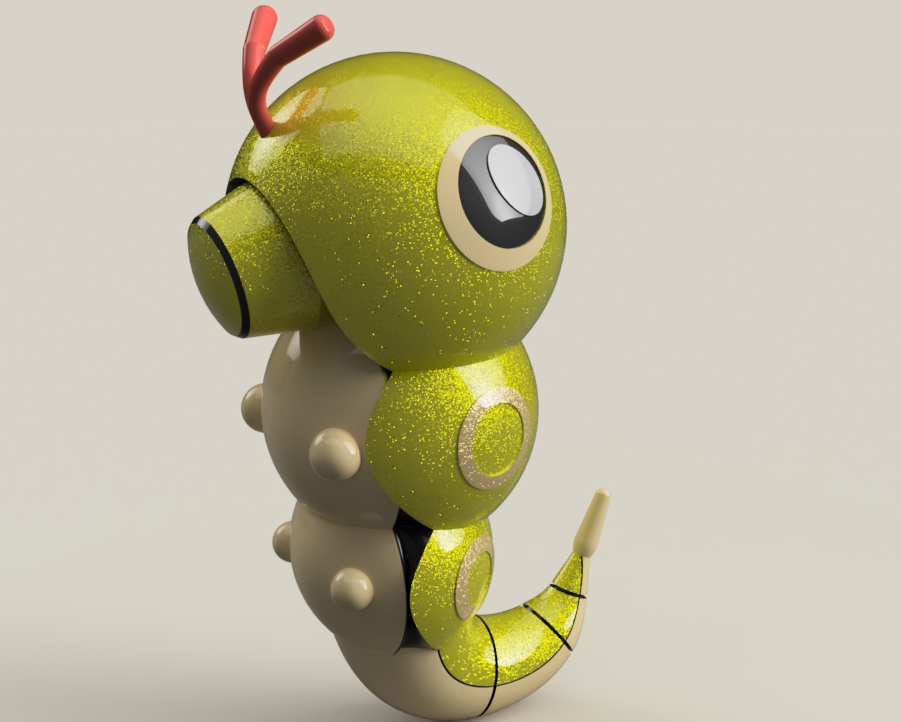 Pokemon Caterpie/ Raupy by Chipotle | Download free STL model ...