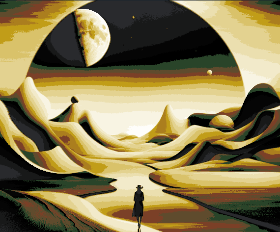 HueForge - Walk in the desert by Dukone.dev | Download free STL model ...