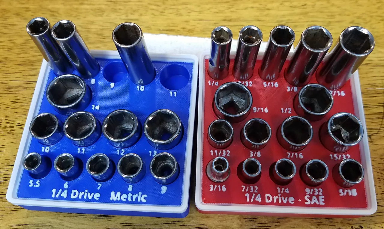 Socket & Ratchet Drawer Organizer - Gridfinity by ShopTeacher | Download free STL model ...