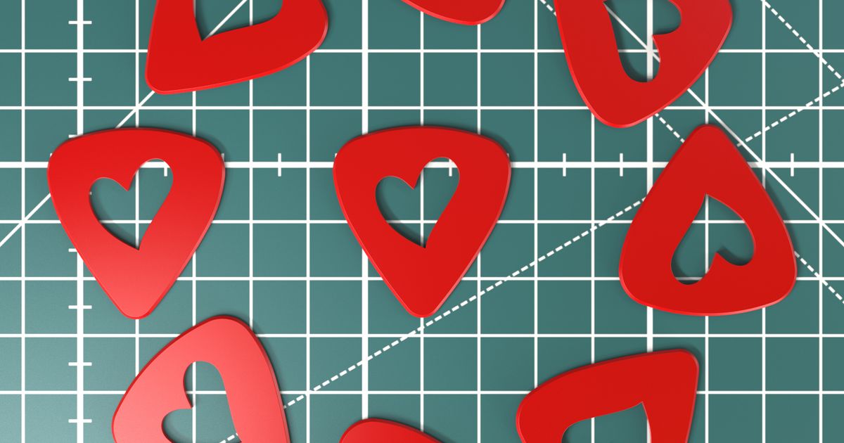 Heart Guitar Pick by DAGStudio | Download free STL model | Printables.com