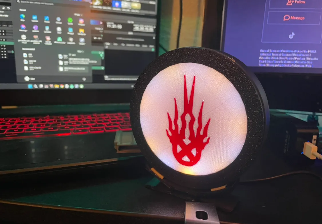 Static X "Shock Logo" Lightbox by Dveus Designs | Download free STL ...