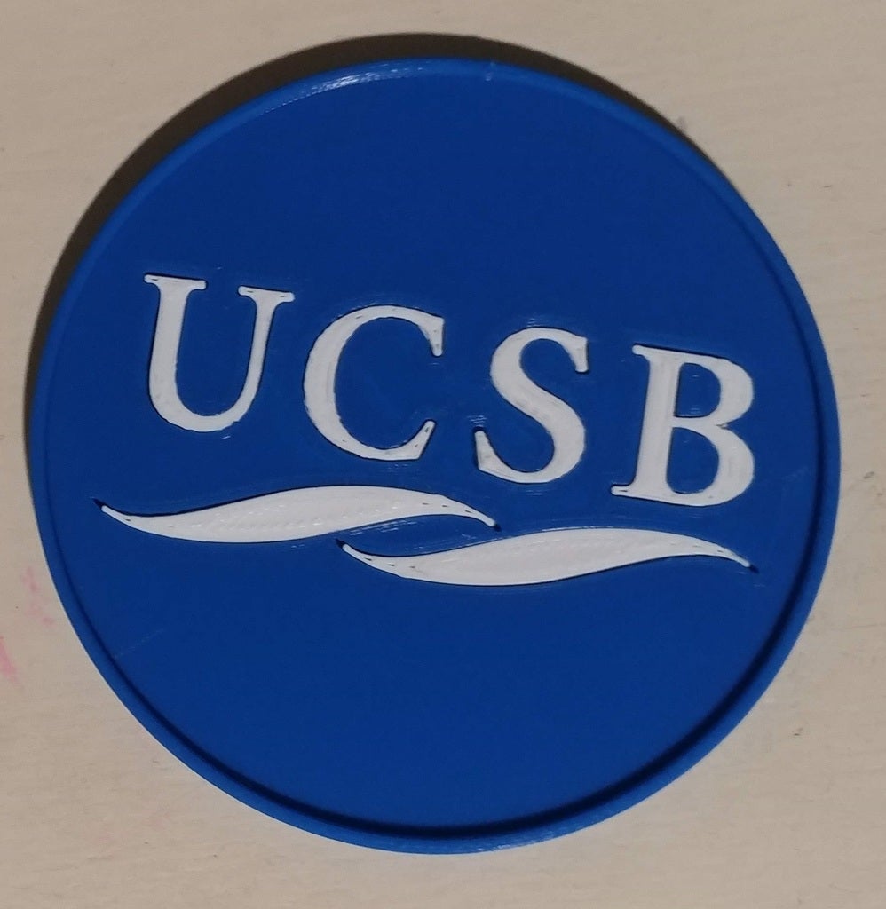 UCSB Coaster (Multicolor) by ctbaker | Download free STL model ...