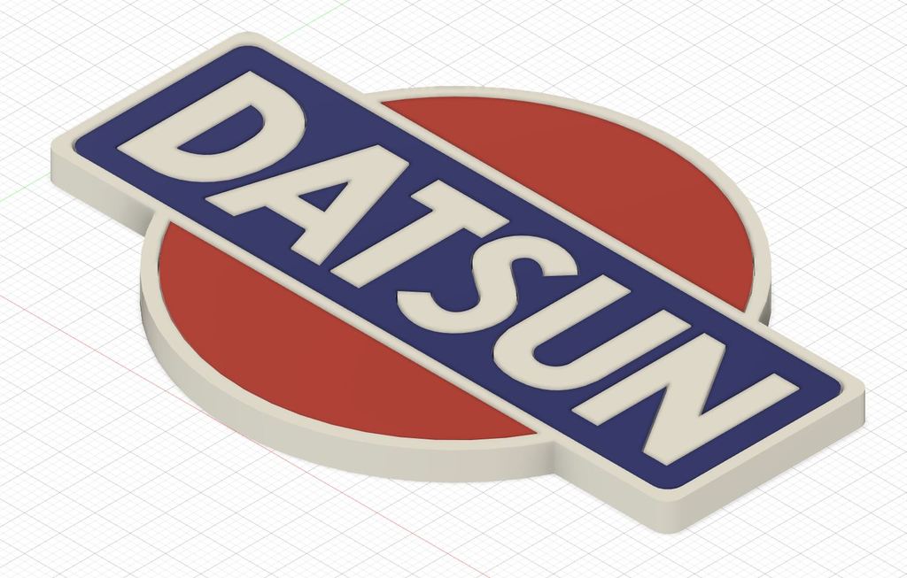 Datsun Logo - Multipart / Multicolor by ctbaker | Download free STL ...