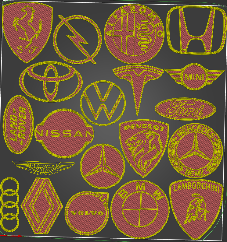 20+ different car logos by martijn geraerts | Download free STL model ...