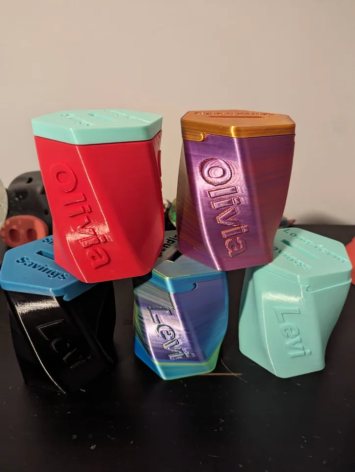 Hex Piggy bank by Kyle | Download free STL model | Printables.com