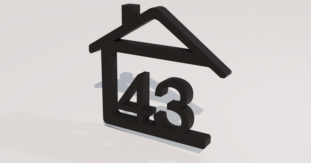House number template by 3D4U | Download free STL model | Printables.com