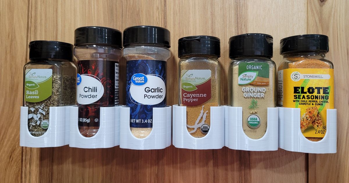 Spice Rack for Cupboard door, 44mm Square and 50mm Round spices by ...