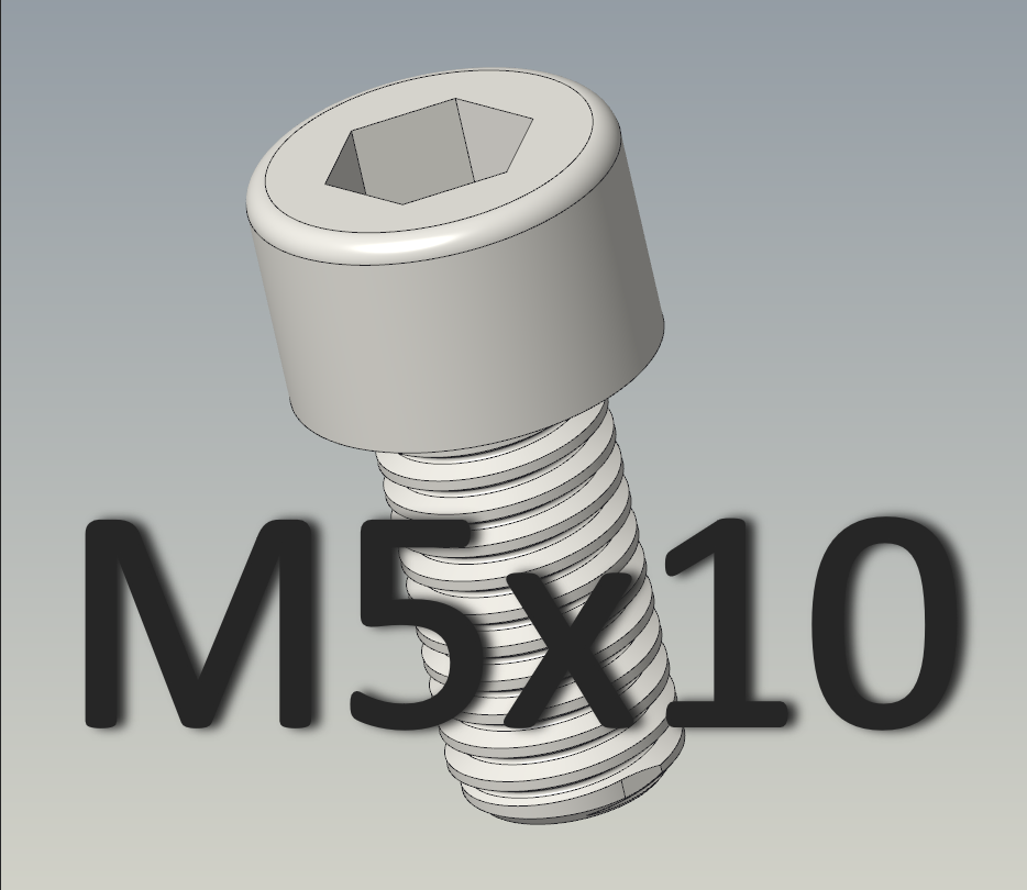 Screw M5x10 DIN 912 with a cylindrical head and an internal hexagon by ...