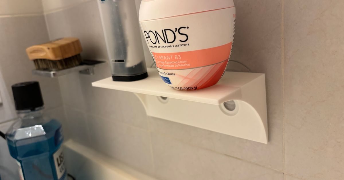 Floating Suction Cup Shelf by InterestedLlama | Download free STL model ...