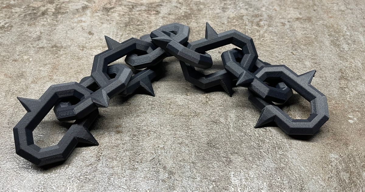 Spiked Chain by Japrusek | Download free STL model | Printables.com